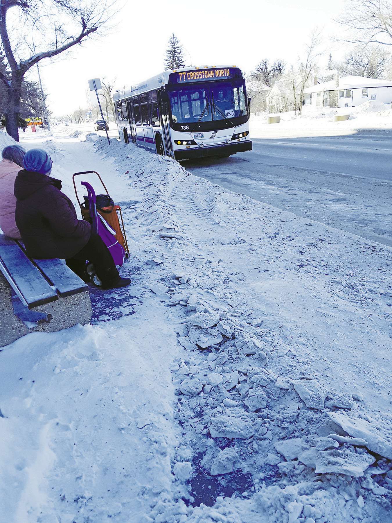 City plow makes mess of EK bus stop – Our Communities