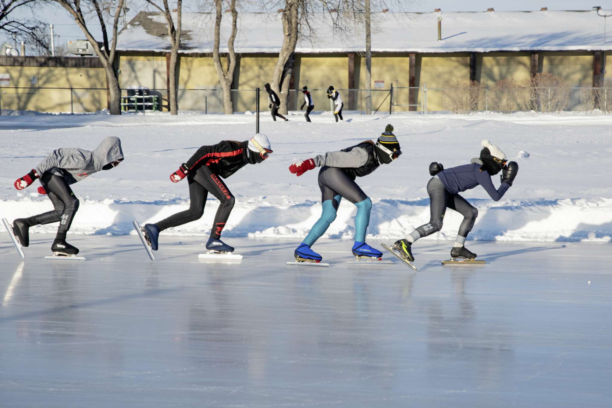 Speed skaters tune up at outdoor oval – Our Communities