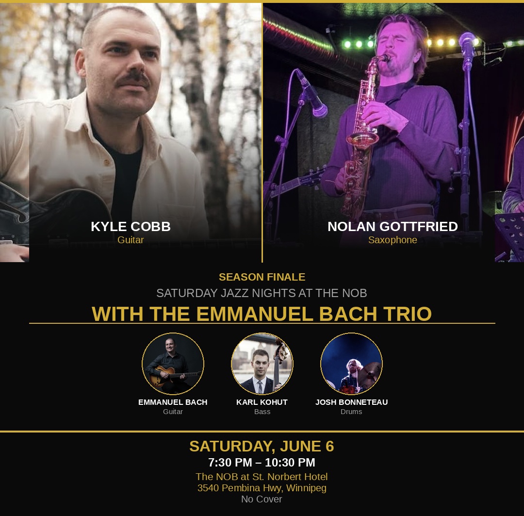 Free Jazz Night with Emmanuel Bach Trio with Kyle Cobb & Nolan ...