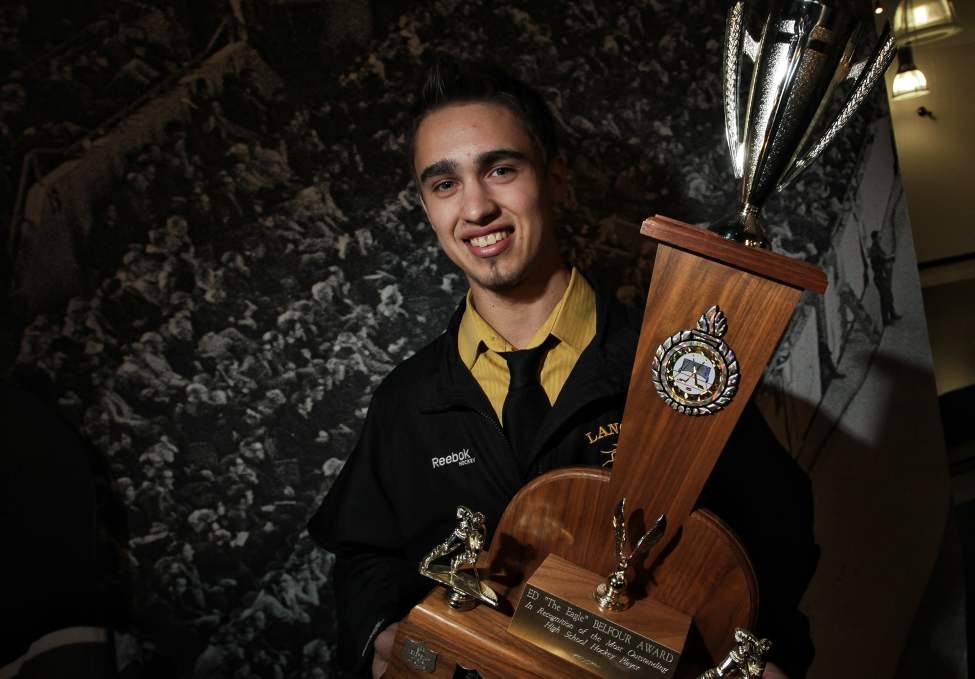 Dakota Lancer Scott Rowswell wins most outstanding hockey player award ...