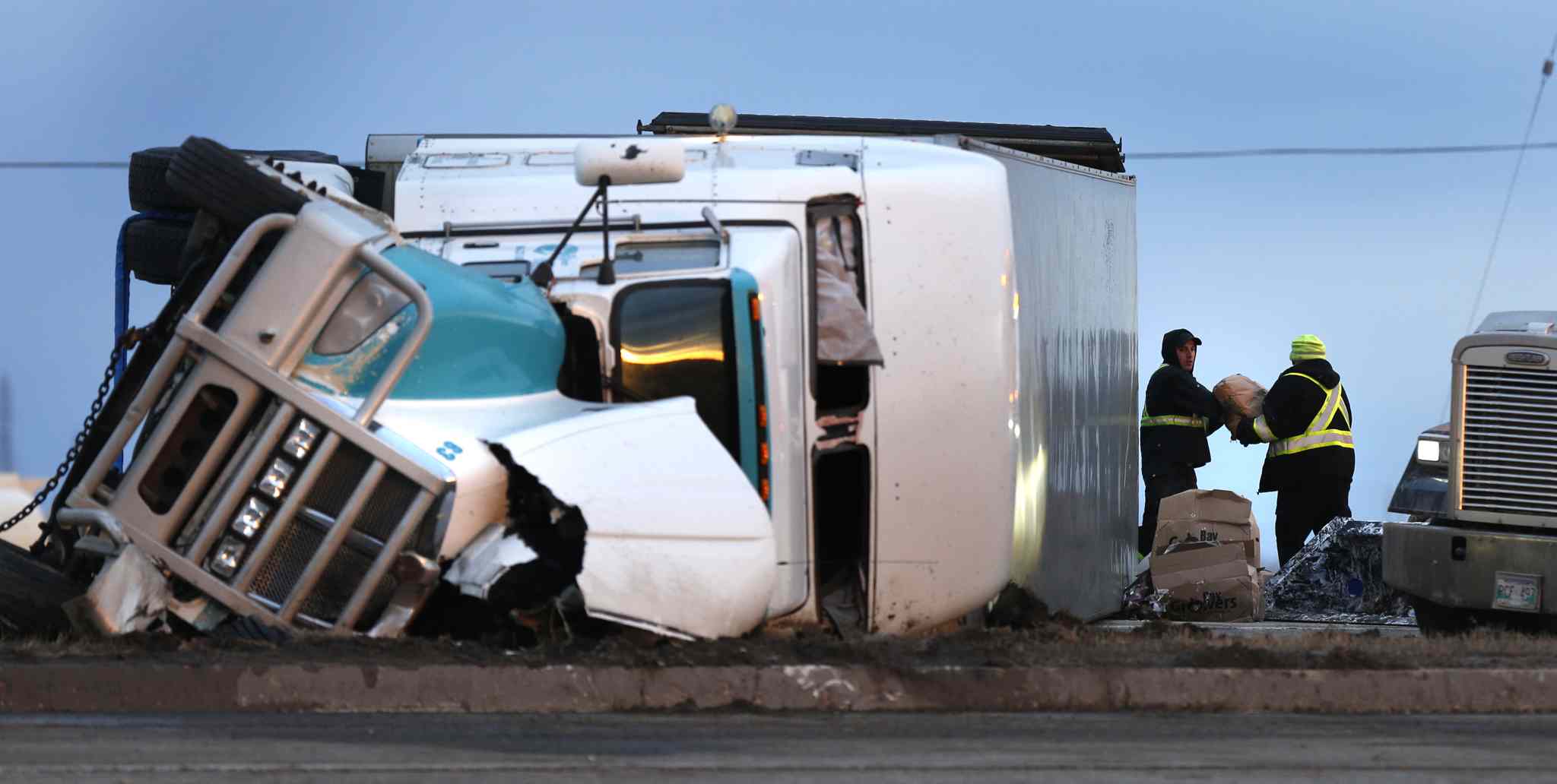 Semi-trailer rollover on McGillivray and Perimeter – Winnipeg Free Press