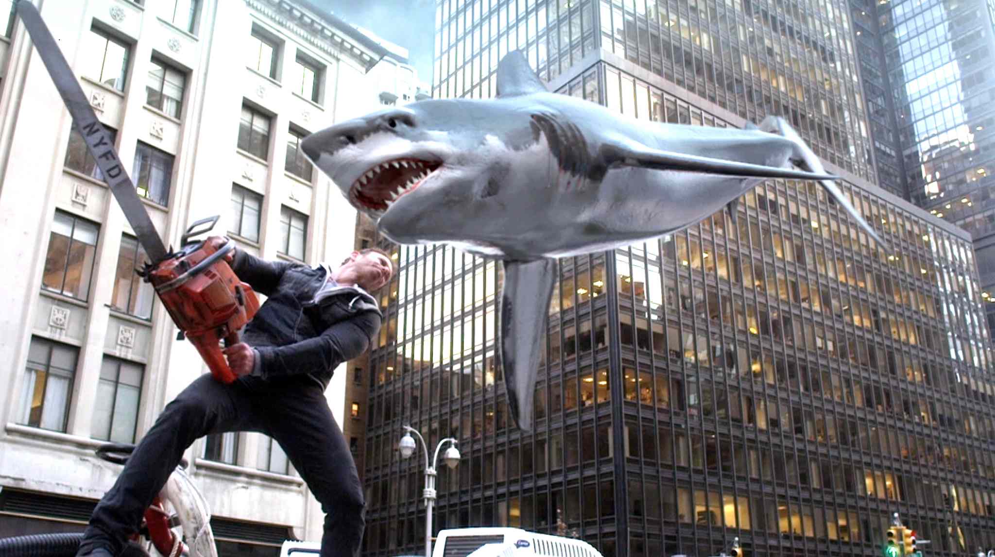 Idiotic shark-storm TV movie takes a big, hilarious, deliciously ...