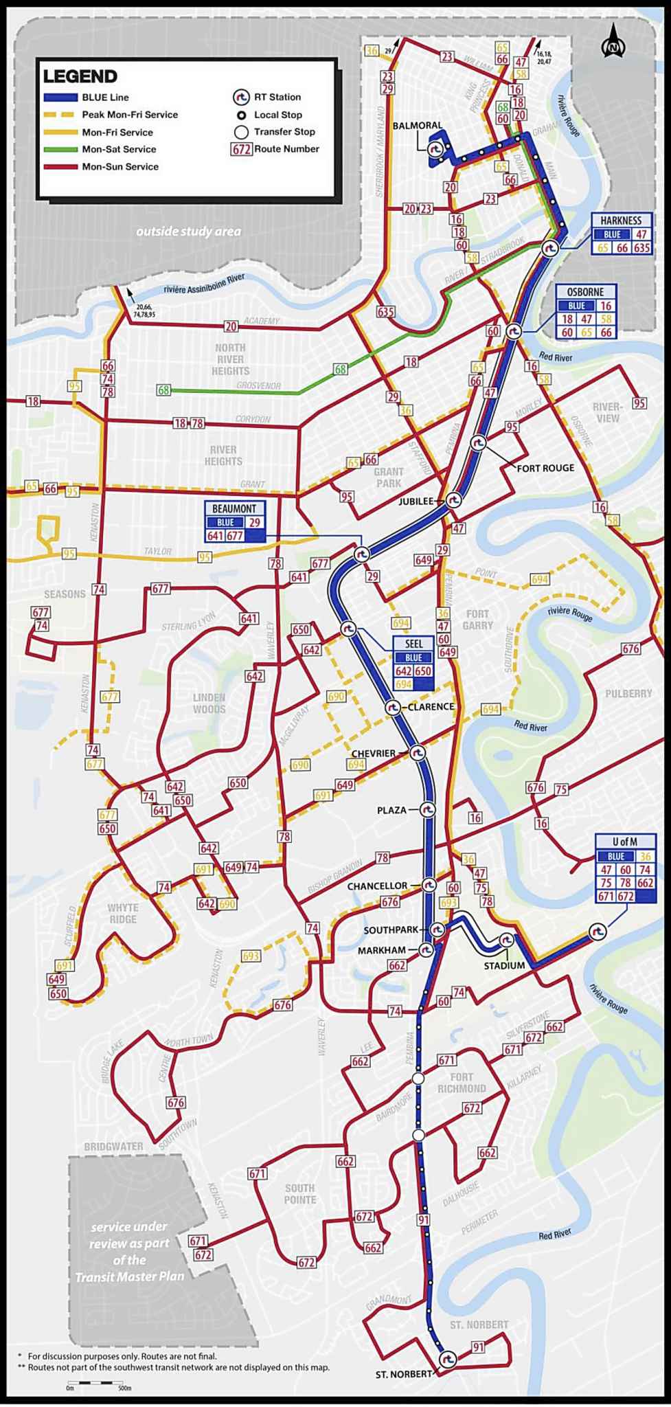 Winnipeg Transit plans big changes in bus routes when southwest ...