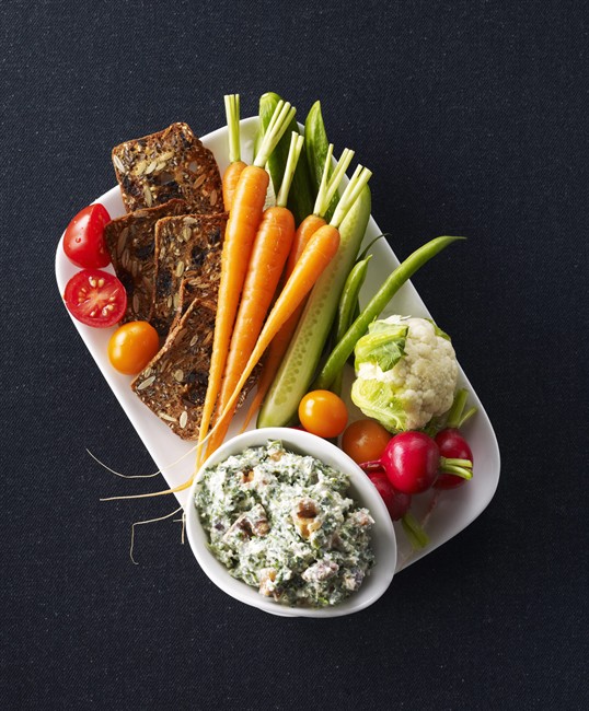 Iron-rich walnut and spinach dip good recess snack for kids or as an ...