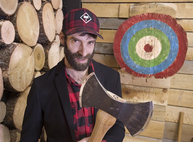 Traditional Canadian lumberjack sport axe throwing enjoying popularity ...