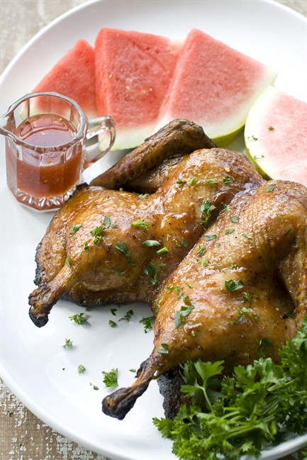 The American table: Recipe for grilled butterflied duck with spicy ...