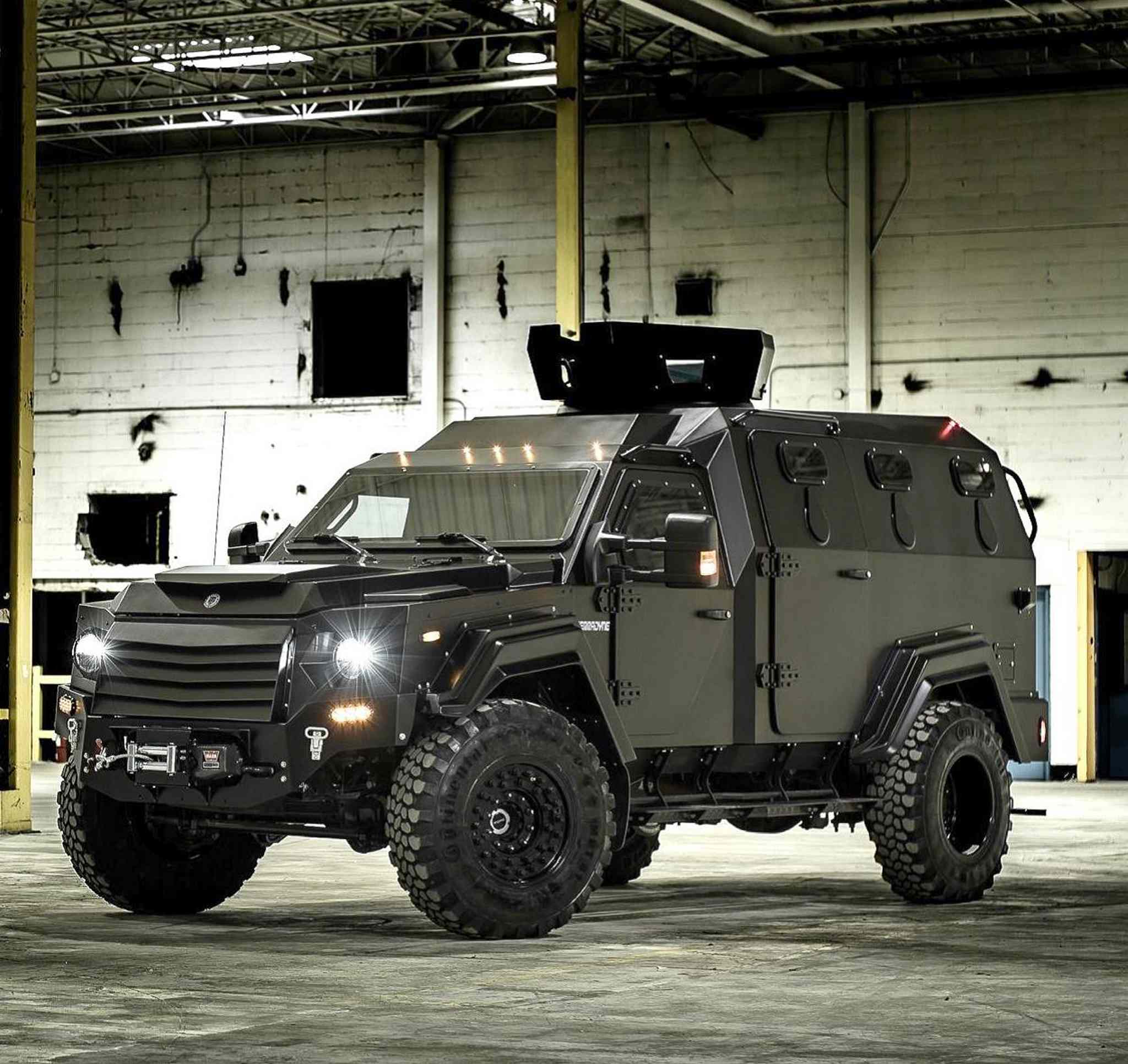 Armoured vehicle more appropriate for an adventure movie than policing ...