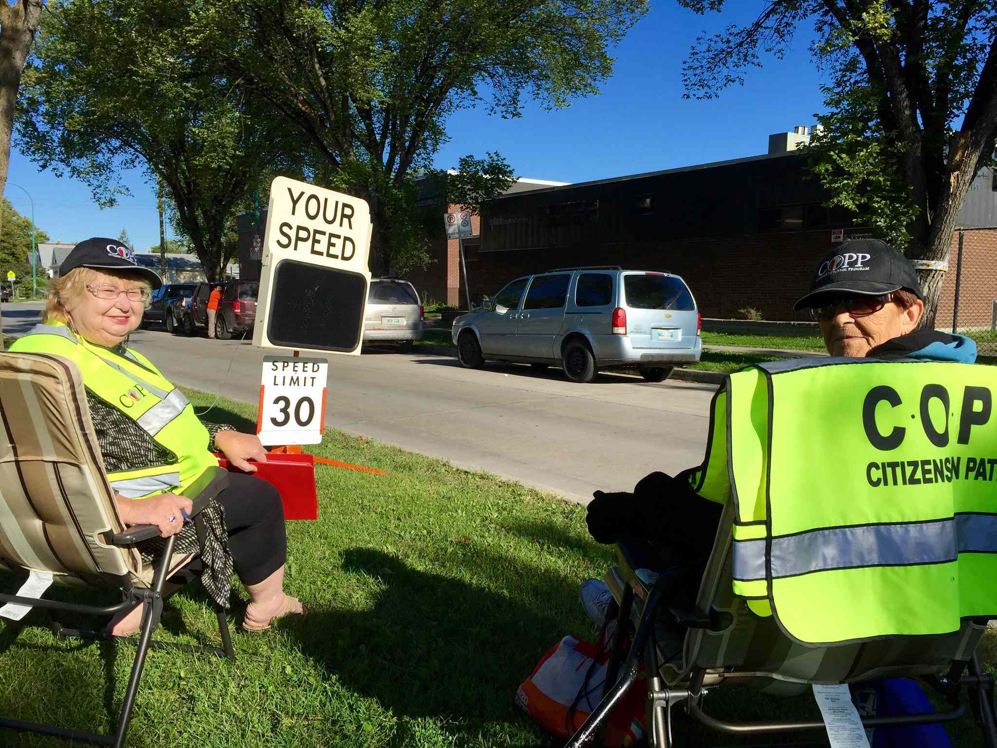 Citizens on patrol track speeds outside Strathcona School this morning ...