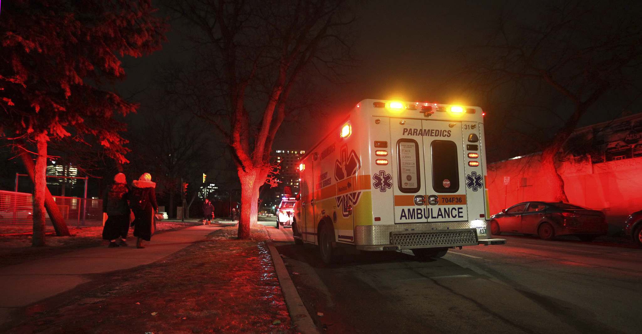 Back Of Ambulance At Night