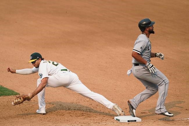 Pinder delivers timely hit, A’s advance in playoffs at last – Winnipeg ...