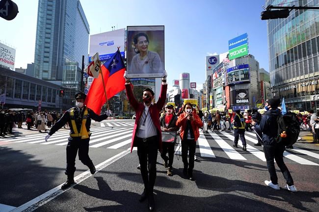 Burmese in Japan march in protest of military coup – Winnipeg Free Press
