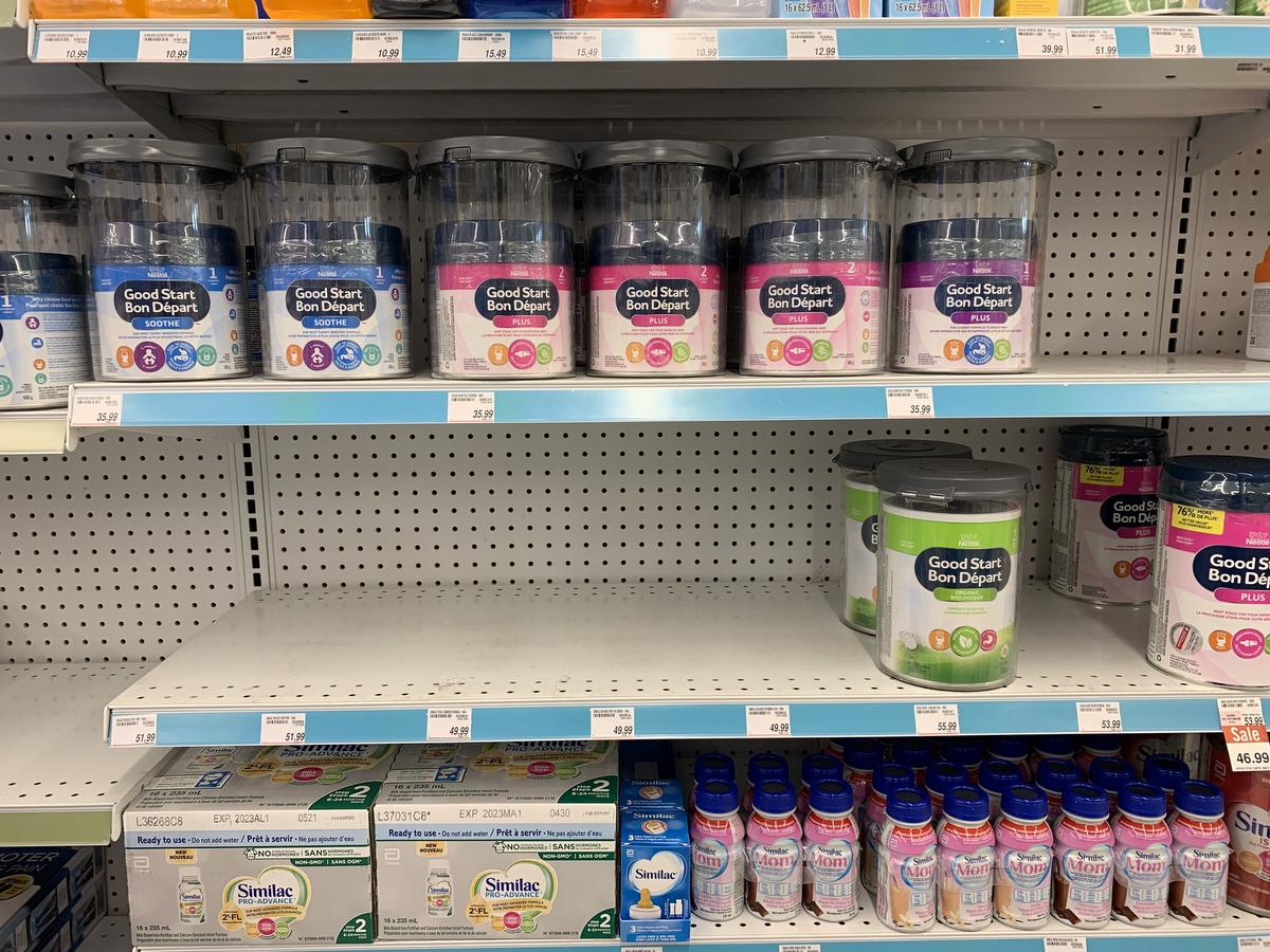 Canada has a shortage of baby formula for children with food allergies ...