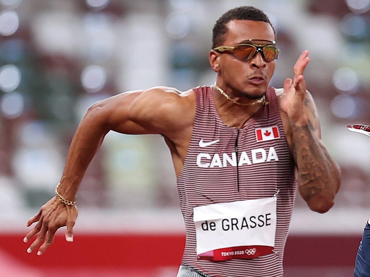 Olympic sprint champion Andre De Grasse gets back up to speed, and ...