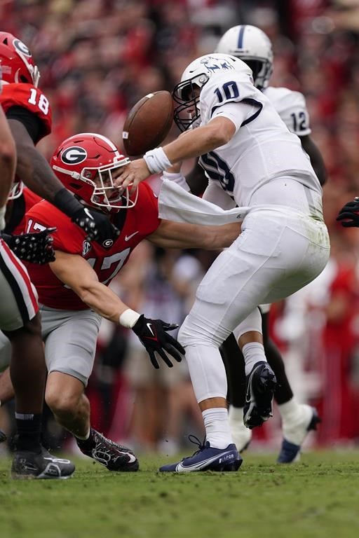 No. 2 Georgia’s defense dominates in shutout of Samford – Winnipeg Free ...