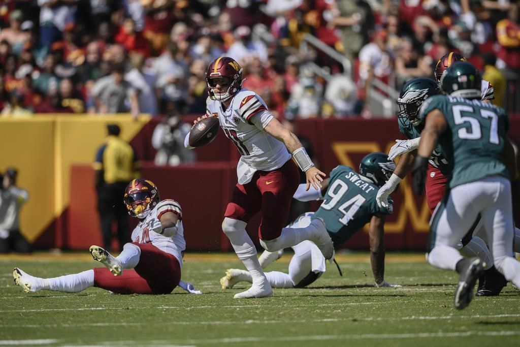 Commanders’ Wentz fumbles, struggles in 1st game vs. Eagles – Winnipeg ...