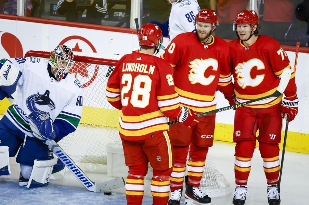 Huberdeau flexes offensive muscle in Flames 4-0 pre-season win over ...