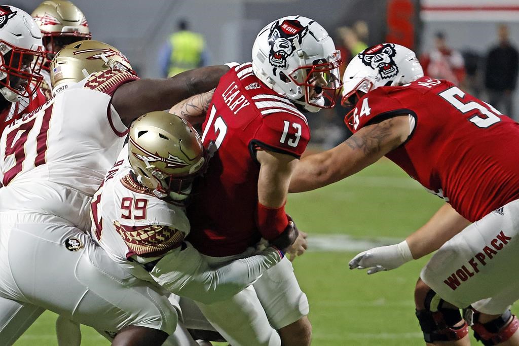 NC State QB Leary injured vs. Florida State – Winnipeg Free Press