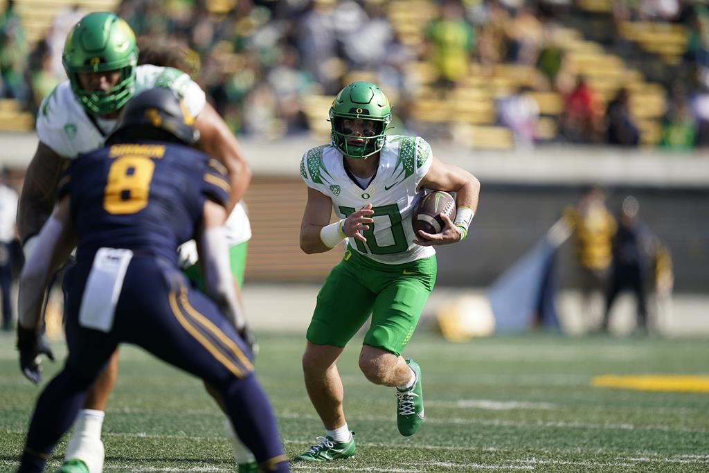 Nix accounts for 6 TDs in No. 8 Oregon’s 42-24 win over Cal – Winnipeg ...