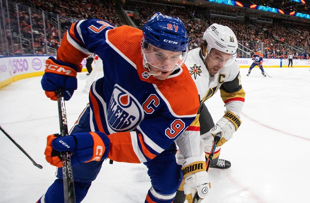 McDavid nets OT winner to lift Oilers past Golden Knights 4-3 ...