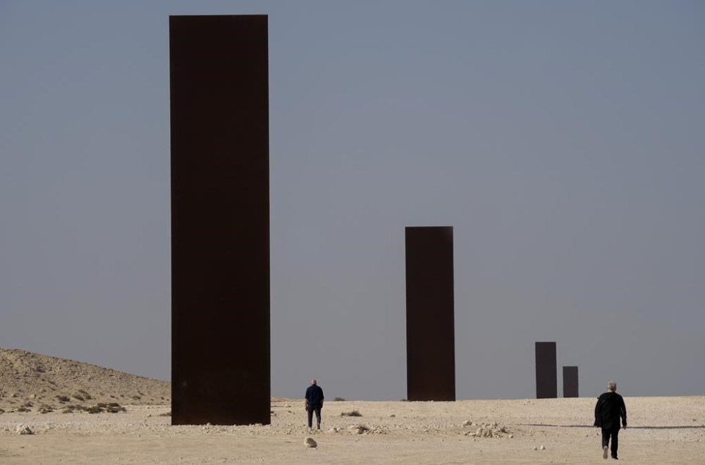 Richard Serra’s art installation hard to miss in Qatar desert, once you ...