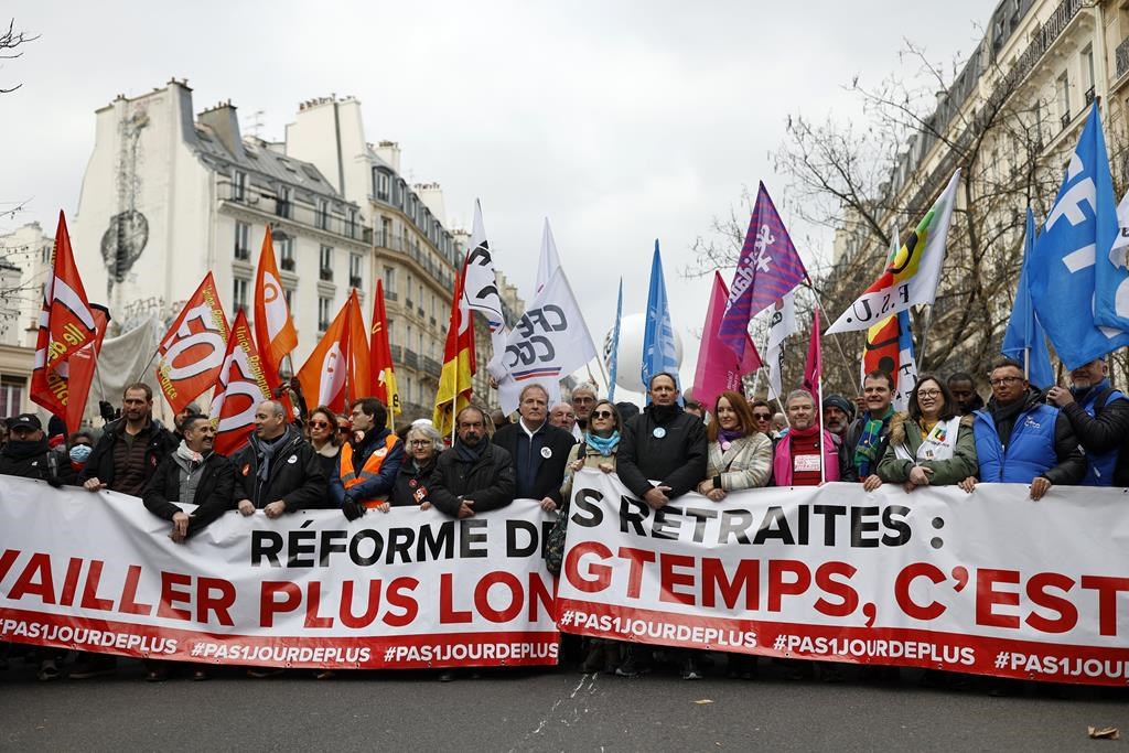 Nearly 1 million French march in 4th day of pension protests – Winnipeg ...
