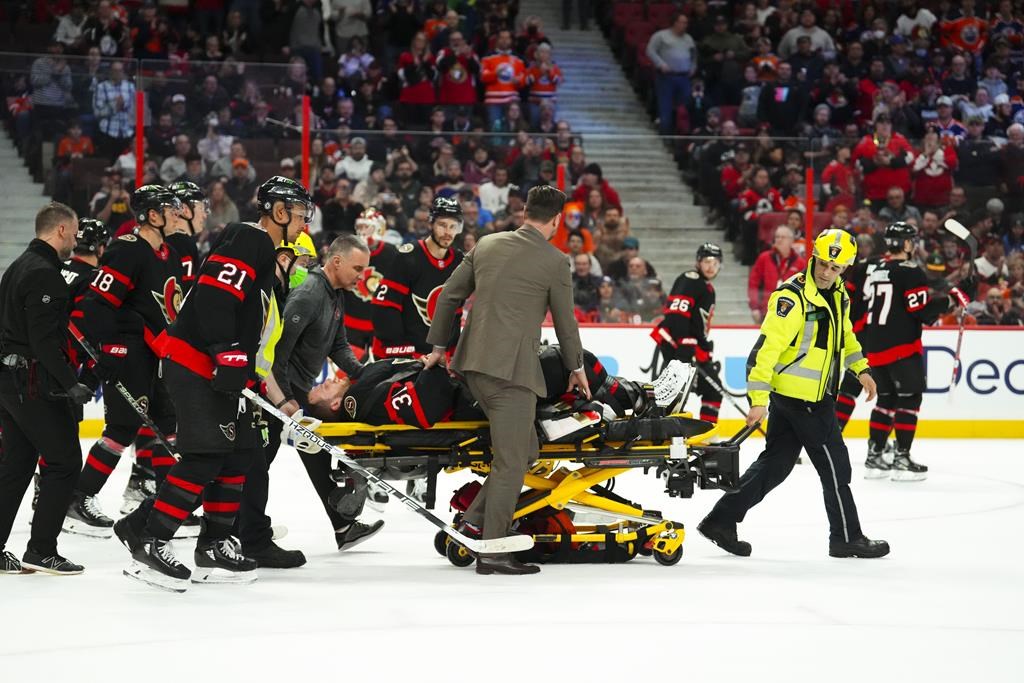 Sens goalie Forsberg out indefinitely with MCL tear in both knees ...