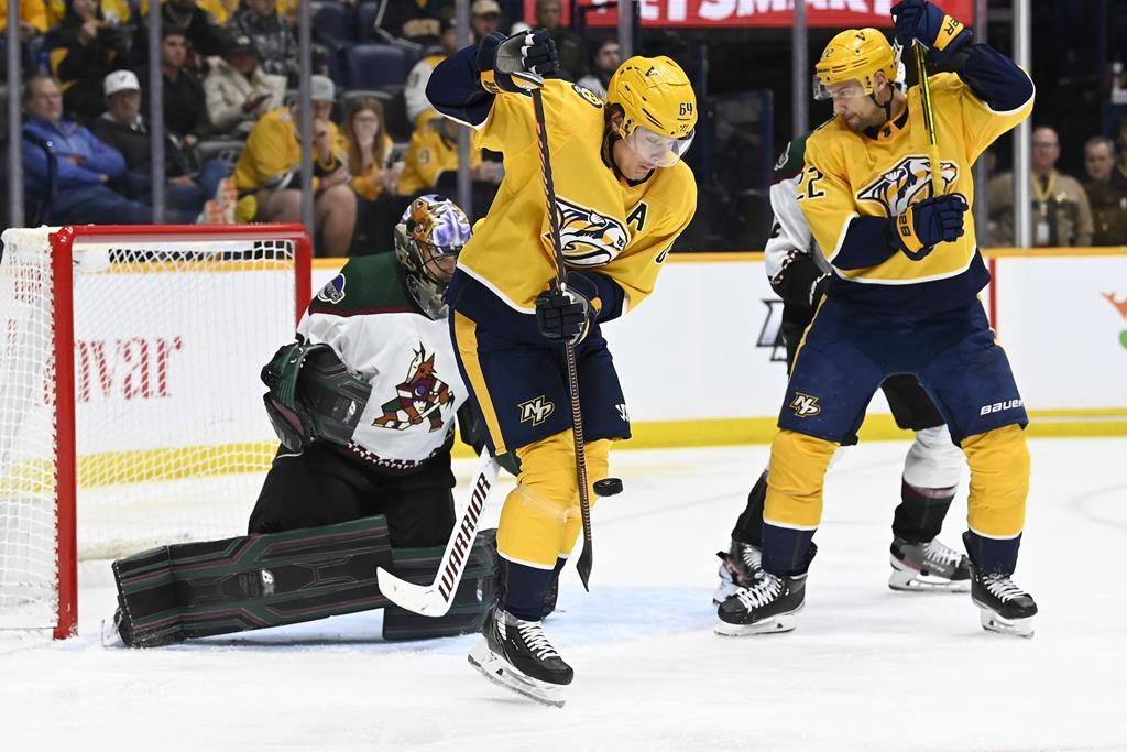 Crouse scores 2 goals as Coyotes beat Preds 4-2 for road win – Winnipeg ...