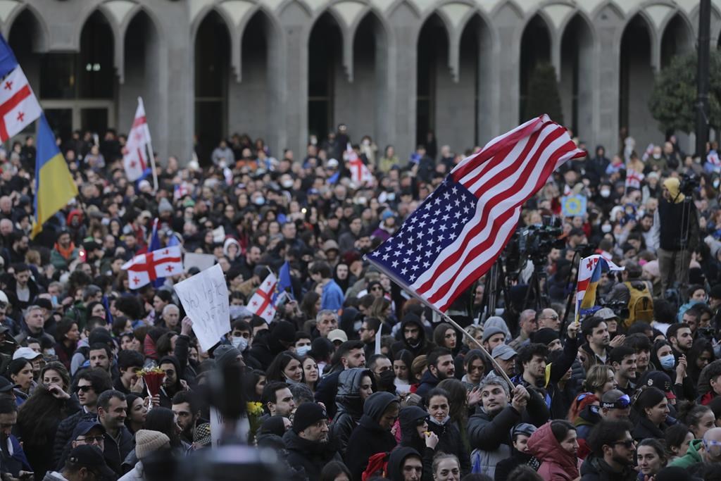 Georgian police disperse crowd protesting foreign agent law – Winnipeg ...