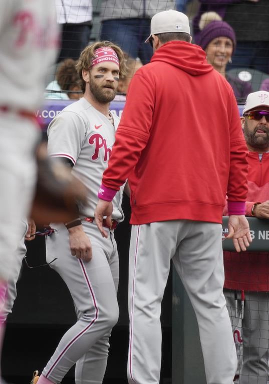 Phillies’ Bryce Harper ejected after charging Rockies dugout – Winnipeg ...