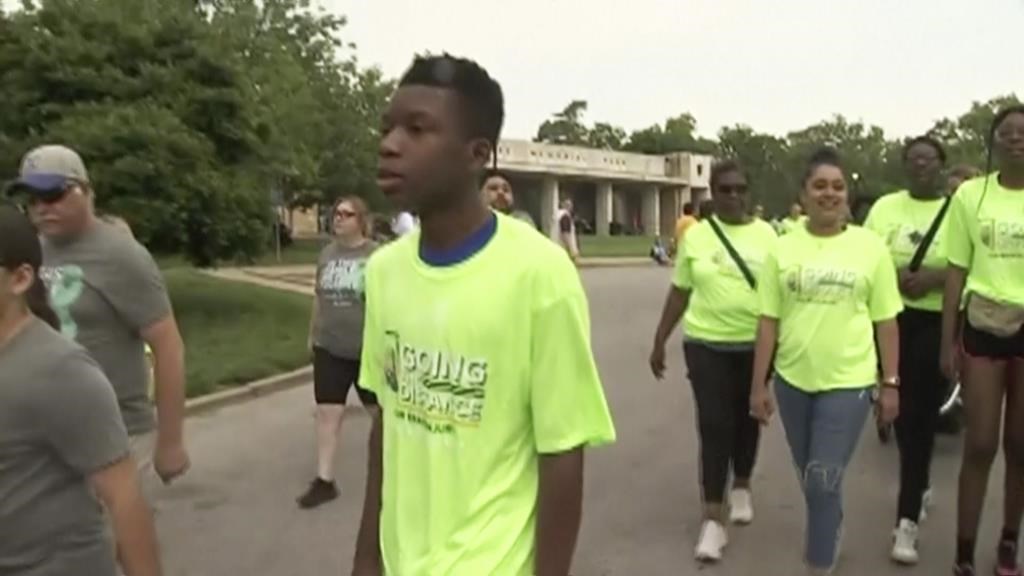 Teenager walks at brain injury event weeks after getting shot in head ...