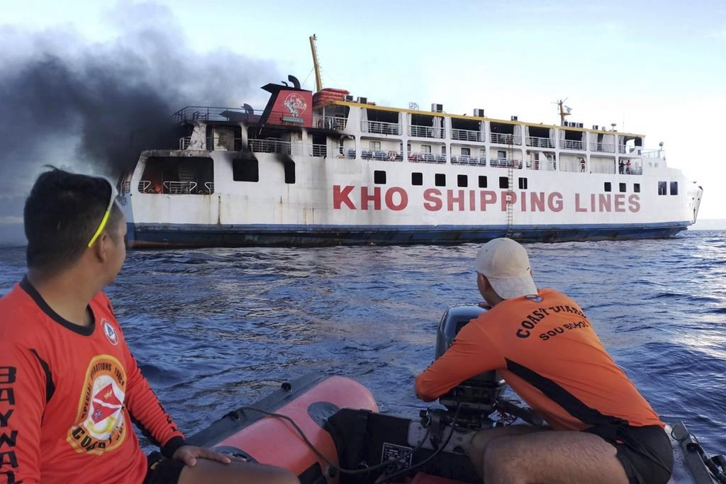 Philippine ferry catches fire at sea, all 120 people aboard rescued ...