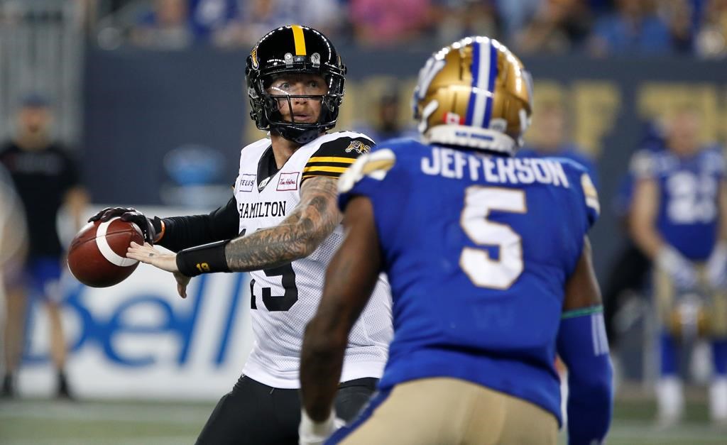 Tiger-Cats list veteran Mitchell as their starting quarterback versus ...