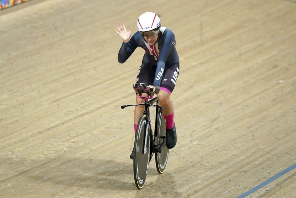 American star Chloe Dygert romps to individual pursuit title at cycling ...
