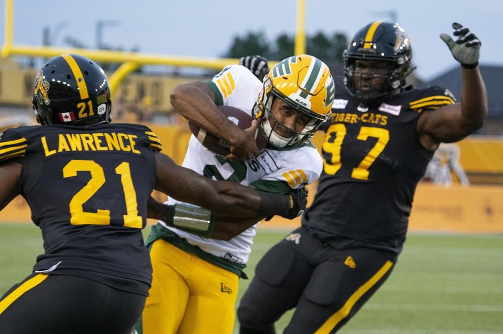 Tre Ford leads Edmonton Elks past Ticats 24-10 for first win of CFL ...
