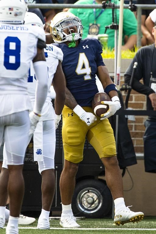 Hartman and another stout defensive performance lead No. 13 Notre Dame ...