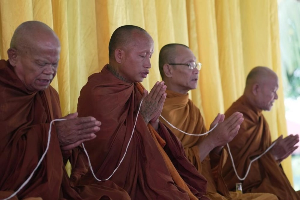 A modest Buddhist ceremony marks the anniversary of a day care center ...