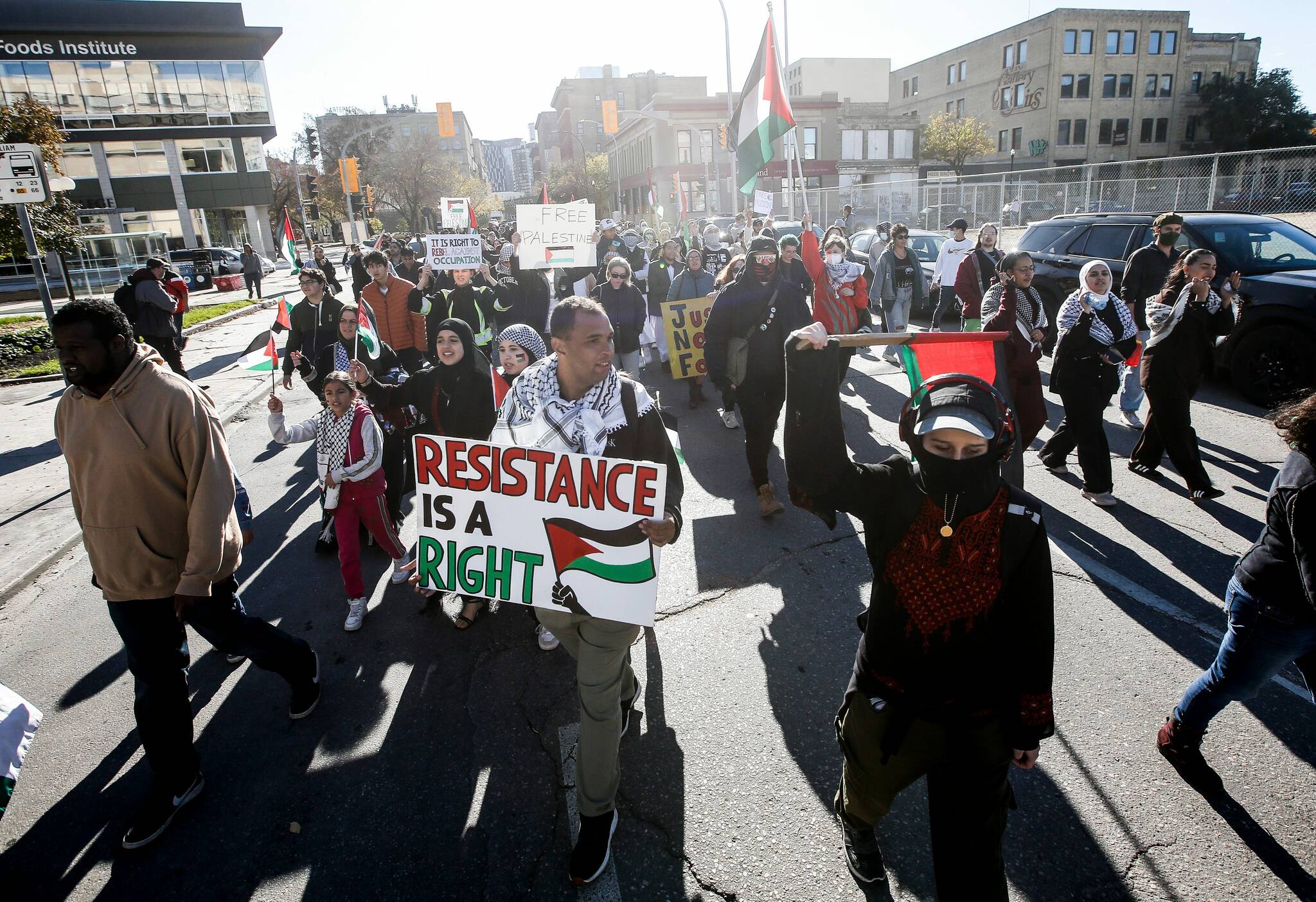 Pro-Palestinian demonstrators rally at city hall – Winnipeg Free Press