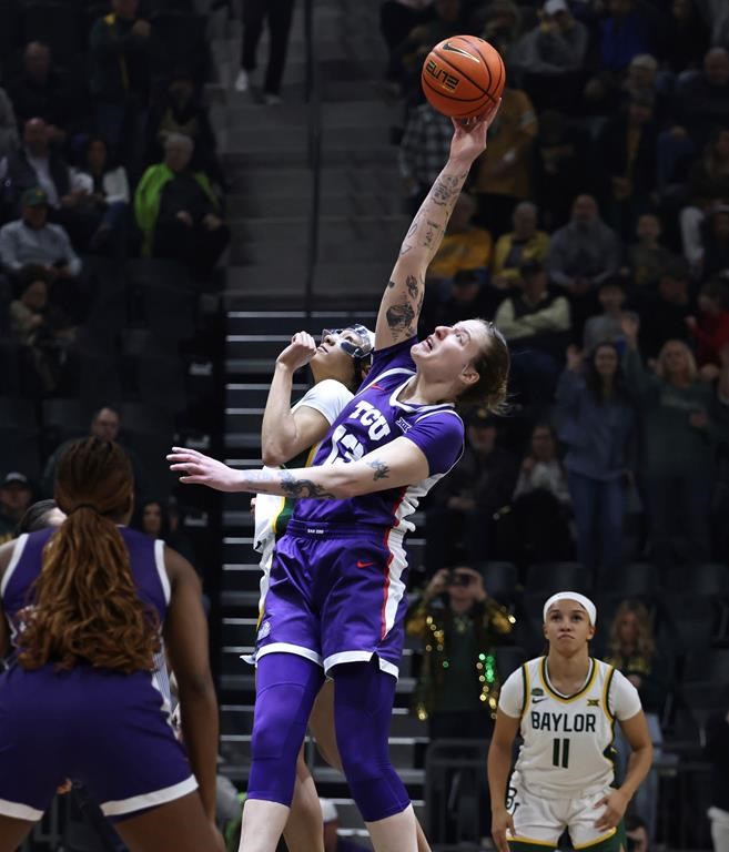 TCU center Sedona Prince out with a hand injury. She averages 21.2 ...