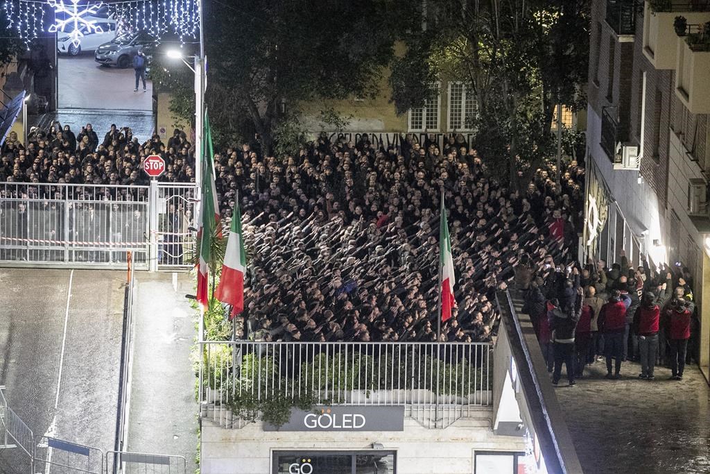 Italian opposition demands investigation after hundreds give fascist ...