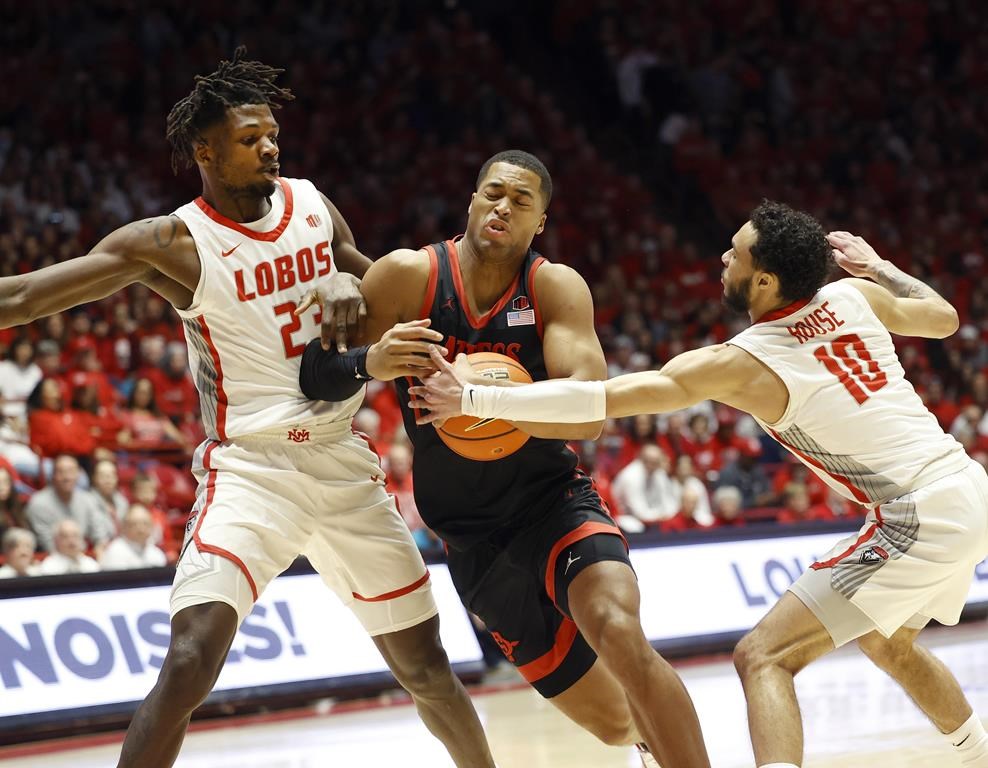 Jaelen House scores 26 points as New Mexico beats No. 19 San Diego ...