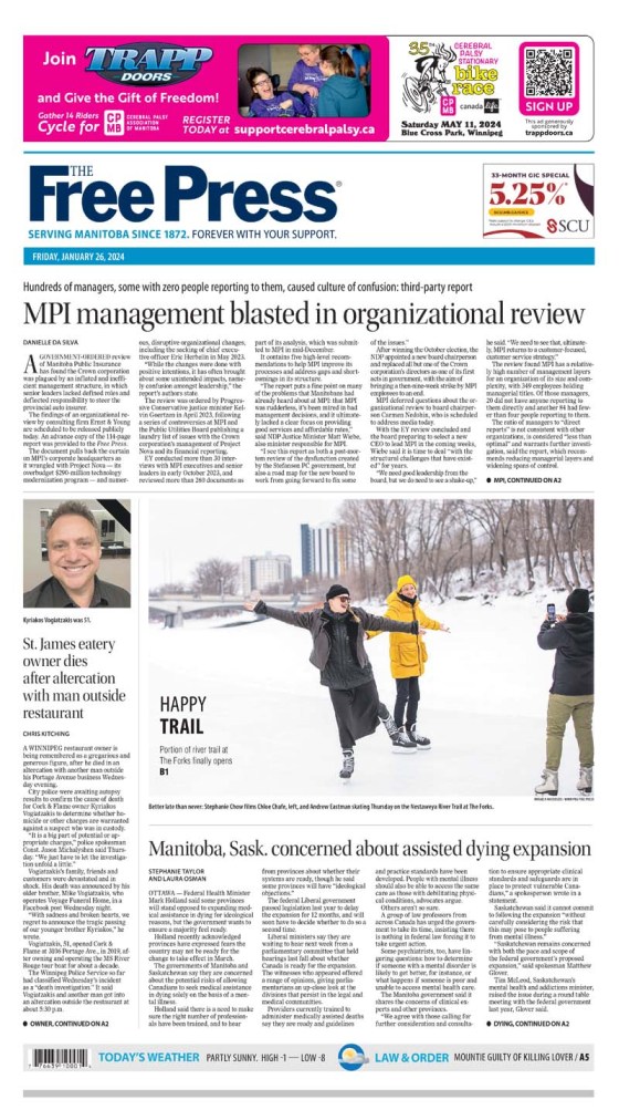 Free Press Head Start for Jan. 26 – Winnipeg Free Press