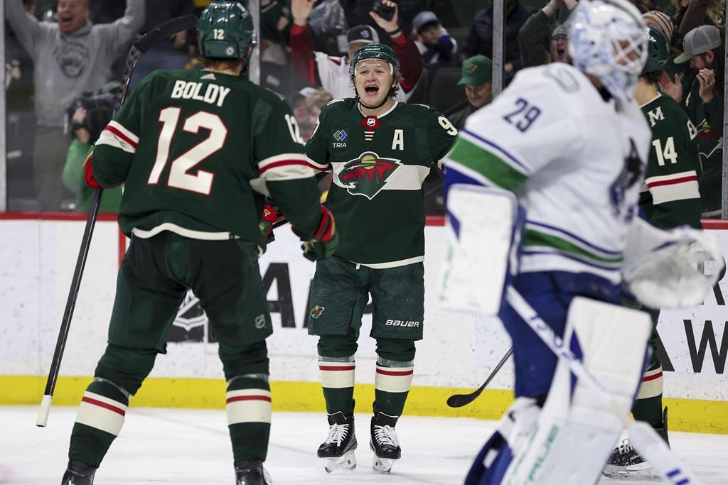 The Wild made their win over the Canucks a perfect 10, setting the team ...