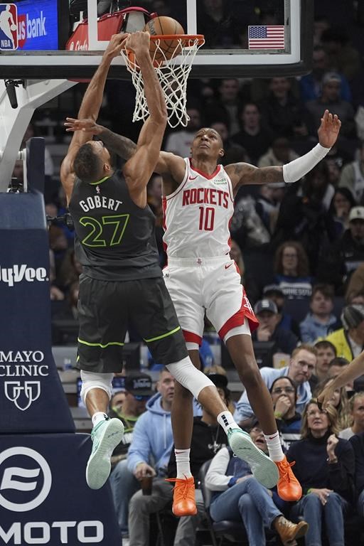Naz Reid helps Wolves gain ground in West with 113-106 win over Rockets ...