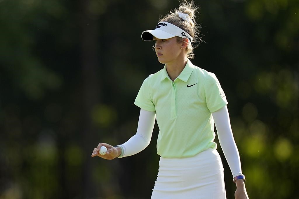 Chasing 5th straight win, Nelly Korda is 2 shots back at Chevron ...