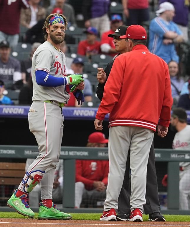 Phillies’ Bryce Harper ejected after striking out in first inning on 3 ...