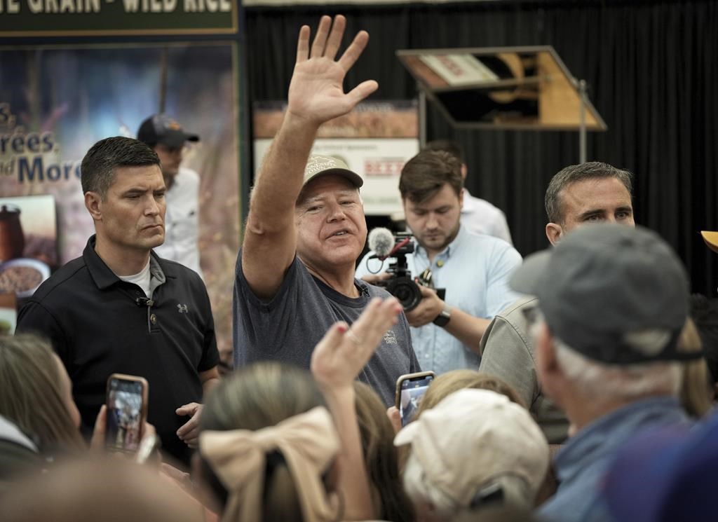 It’s a pork chop on a stick and a vanilla shake for Tim Walz at the ...