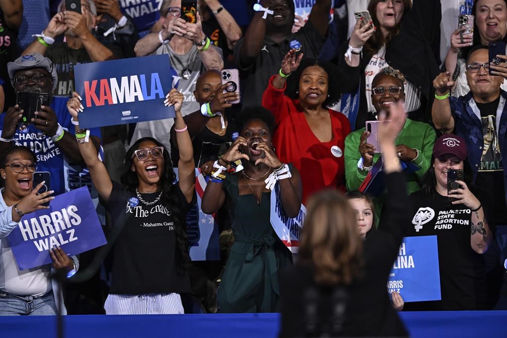 Harris is promoting her resume and her goals rather than race as she ...