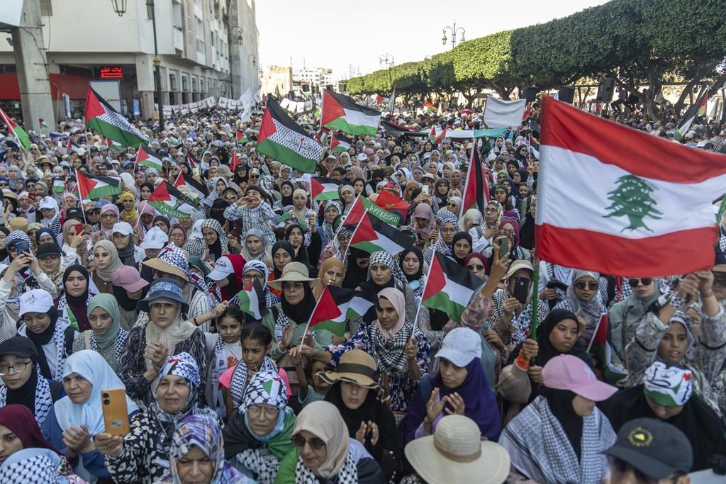Pro-Palestinian and pro-Israeli crowds rally across the world on the ...