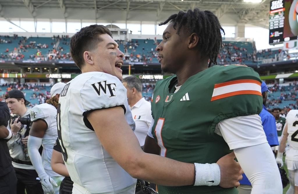 AP All-ACC: Miami QB Ward honored as offensive player and newcomer of ...