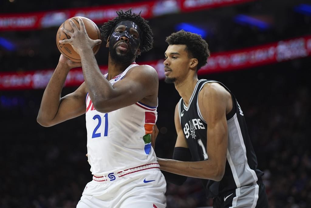 Embiid ejected after drawing 2 technicals in game against Wembanyama ...
